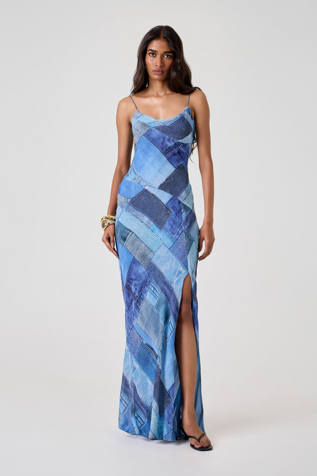 Bari Dress - Denim Patch – Summeraway.in